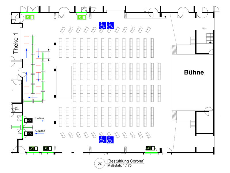 Bestuhlung Corona Version 1 200712 | Theater kuenstlerhaus43 im ...